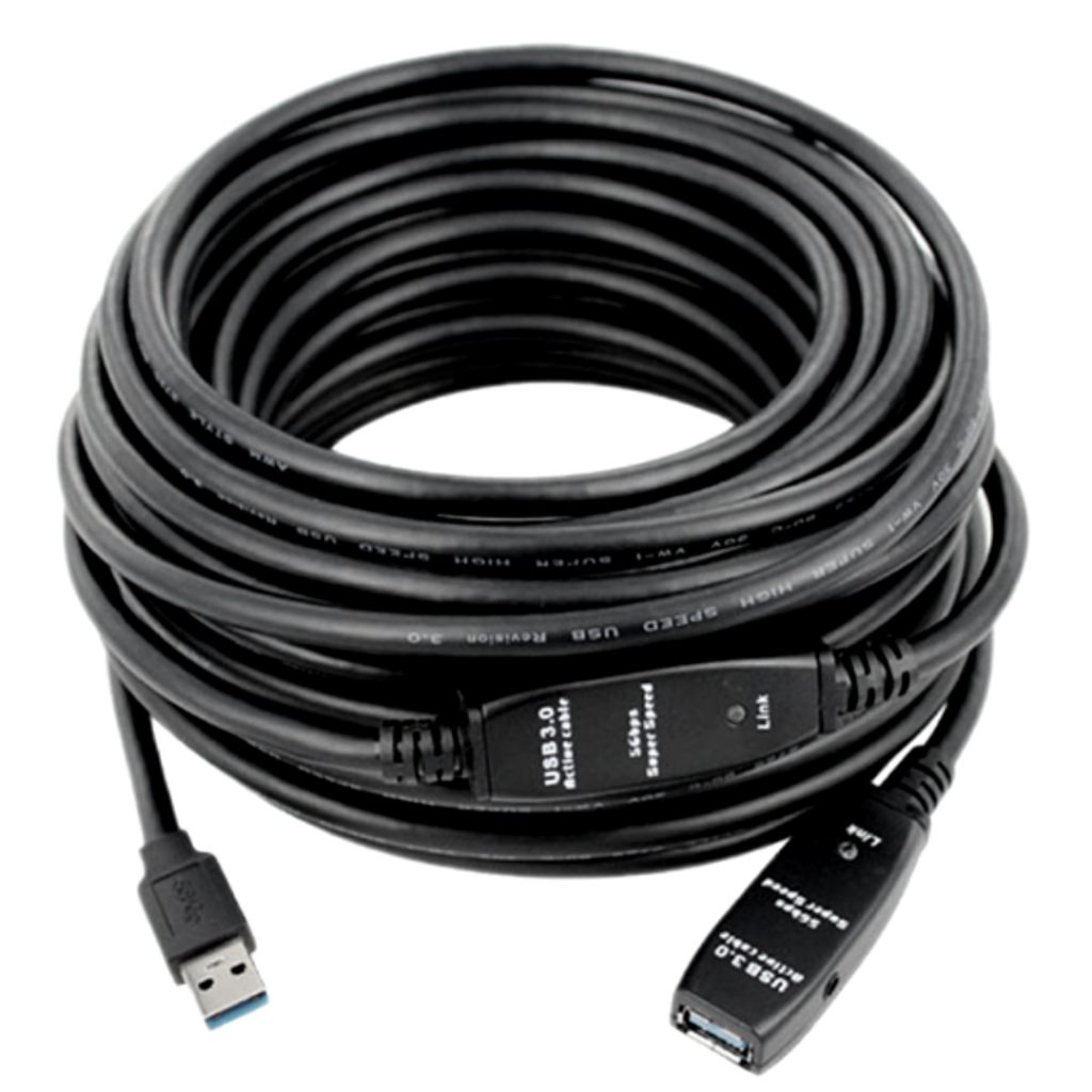 Cabo de USB 3.0 A Macho x A Fêmea Alta Velocidade Preto - TL Info
